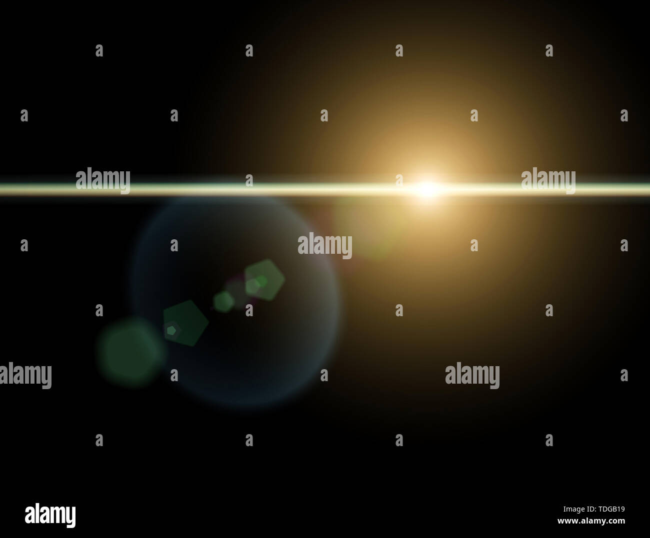 Lights and stars in the night. Lens refraction effect. Stars in the sky ...
