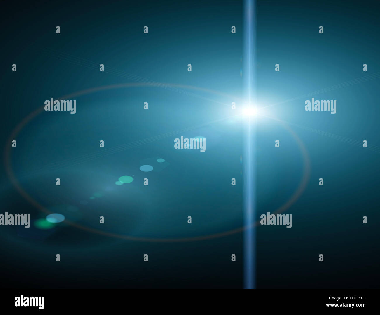 Lights and stars in the night. Lens refraction effect. Stars in the sky ...