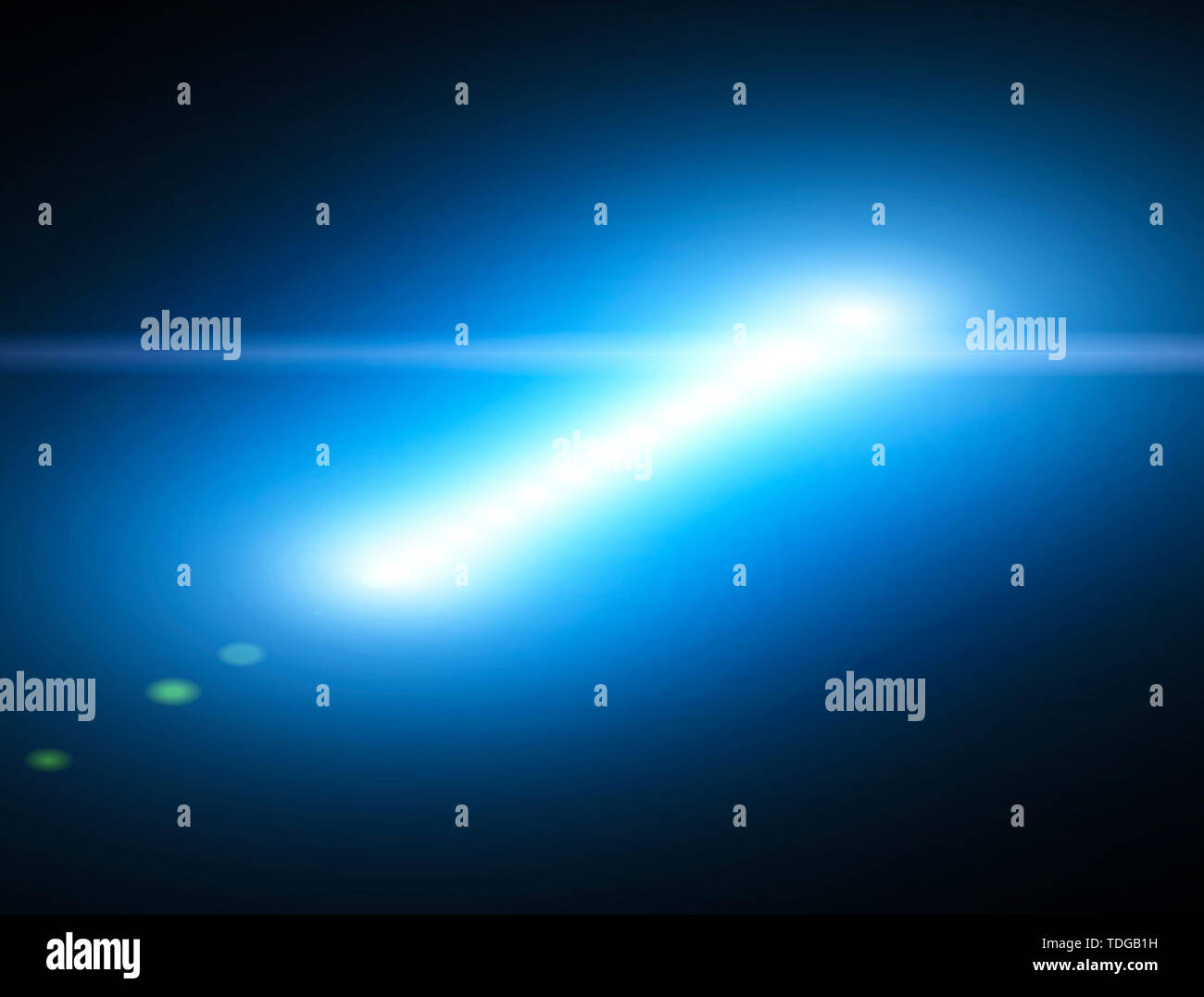 Lights and stars in the night. Lens refraction effect. Stars in the sky ...