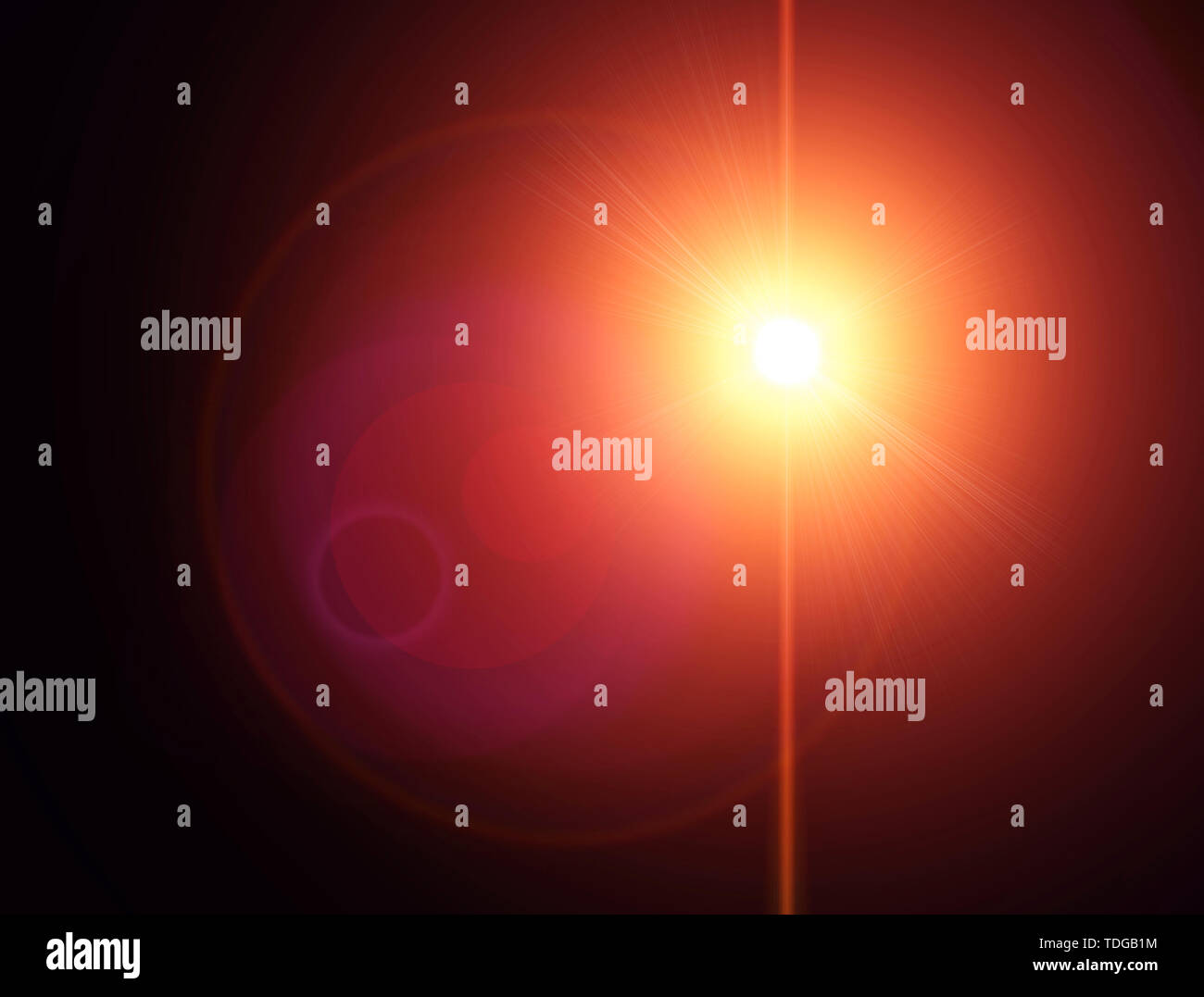 Lights and stars in the night. Lens refraction effect. Stars in the sky ...