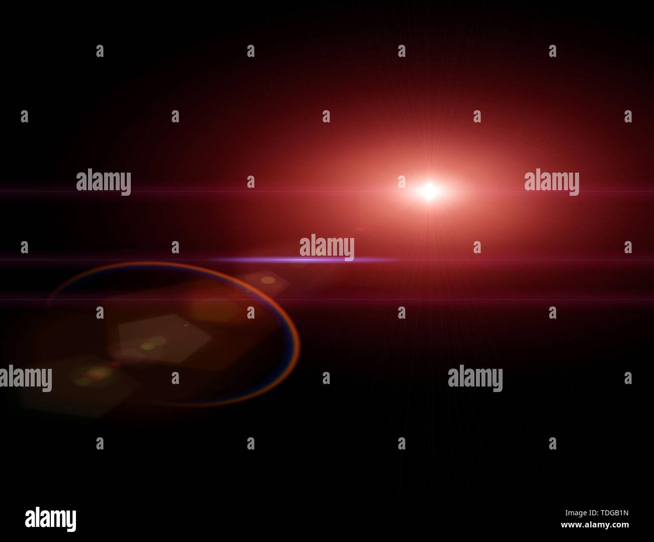 Lights and stars in the night. Lens refraction effect. Stars in the sky ...
