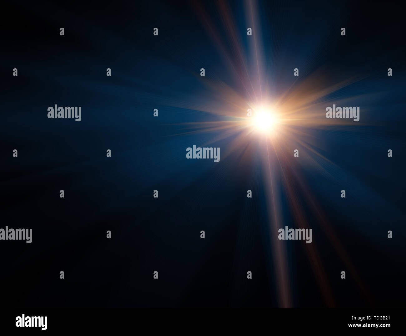 Solar Lighting Refraction Lights And Stars In The Night. Lens