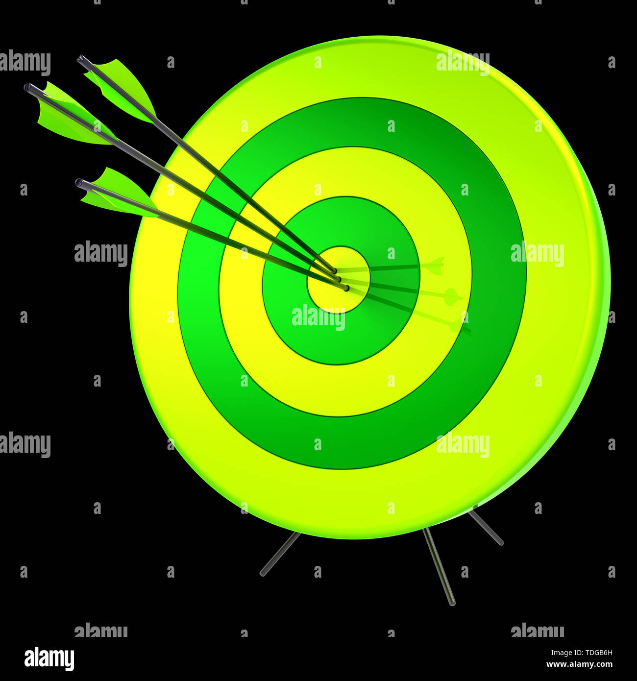 Target arrows success shooting accuracy sniper hitting of bull's eye ...