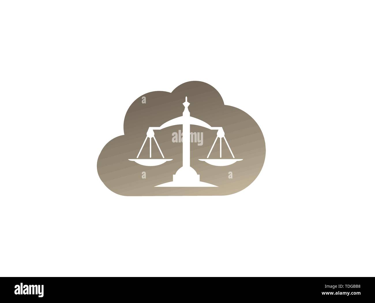 Balance symbol scales logo design illustration, law symbol in a cloud ... Balance symbol scales logo design illustration, law symbol in a cloud ...