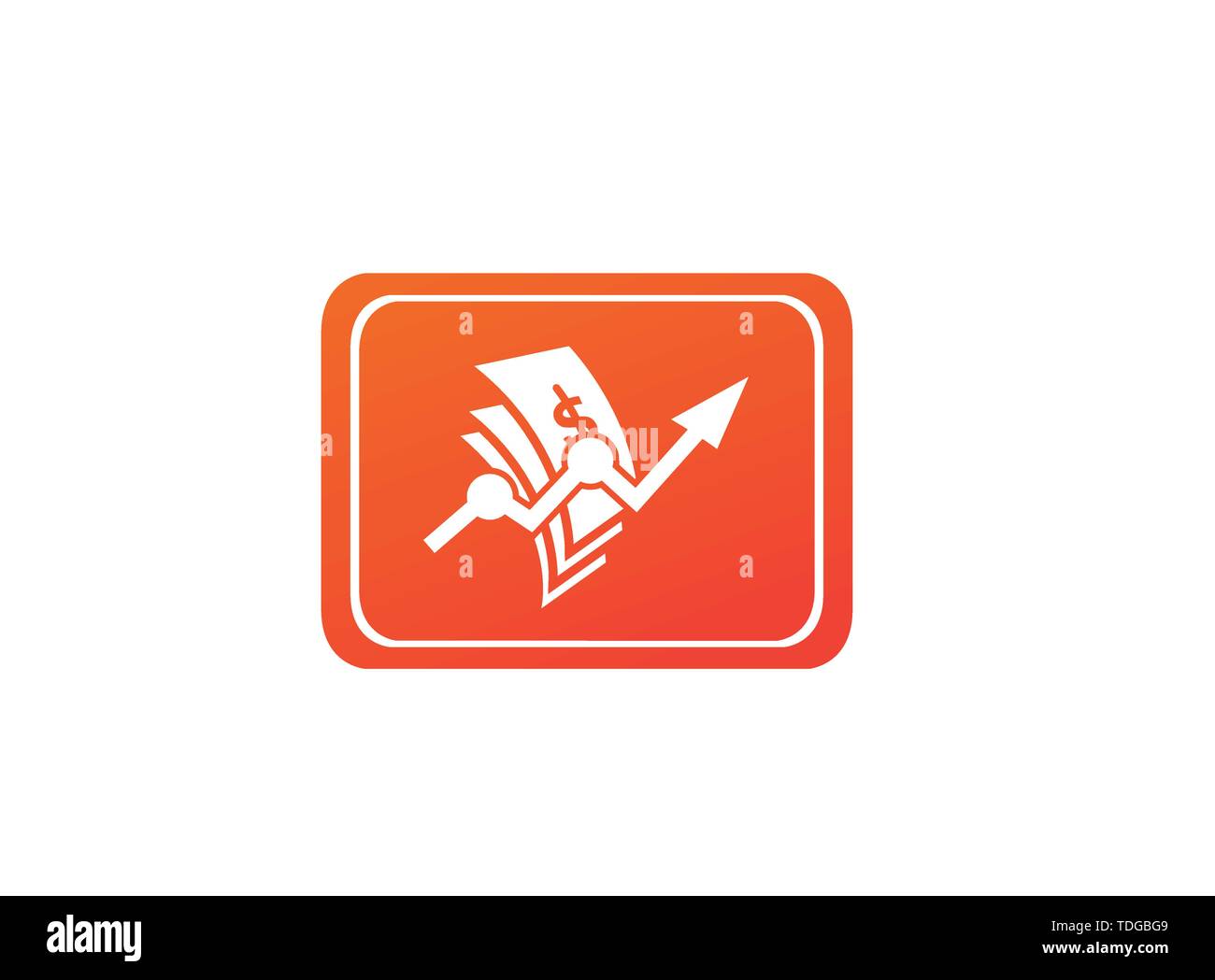 Money Arrow Chart Finance for logo design illustration in the shape ...