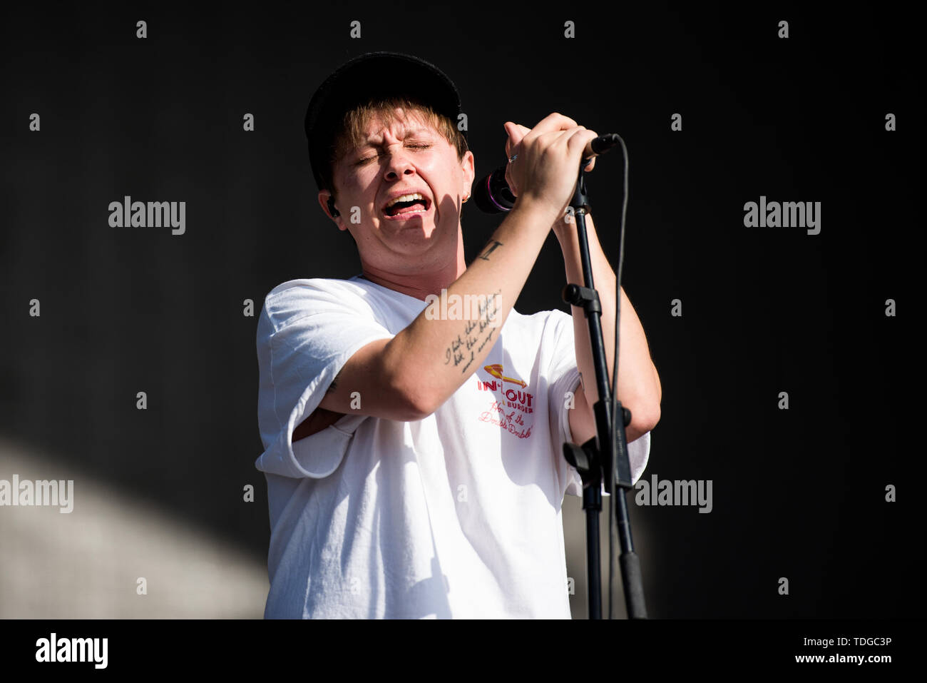 Conor Mason, singer of the British alternative rock band Nothing But ...