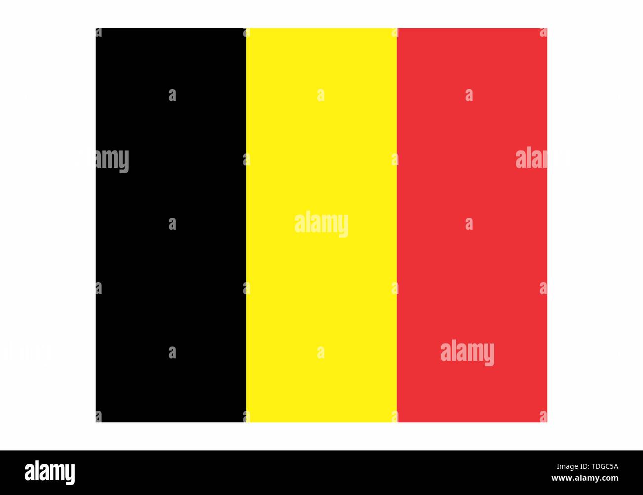 Illustration of the isolated Belgium national flag Stock Vector Image ...