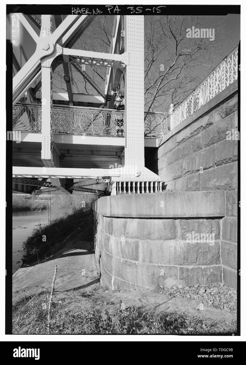 NORTH ABUTMENT, FIXED END DETAIL. - Falls Bridge, Spanning Schuylkill ...