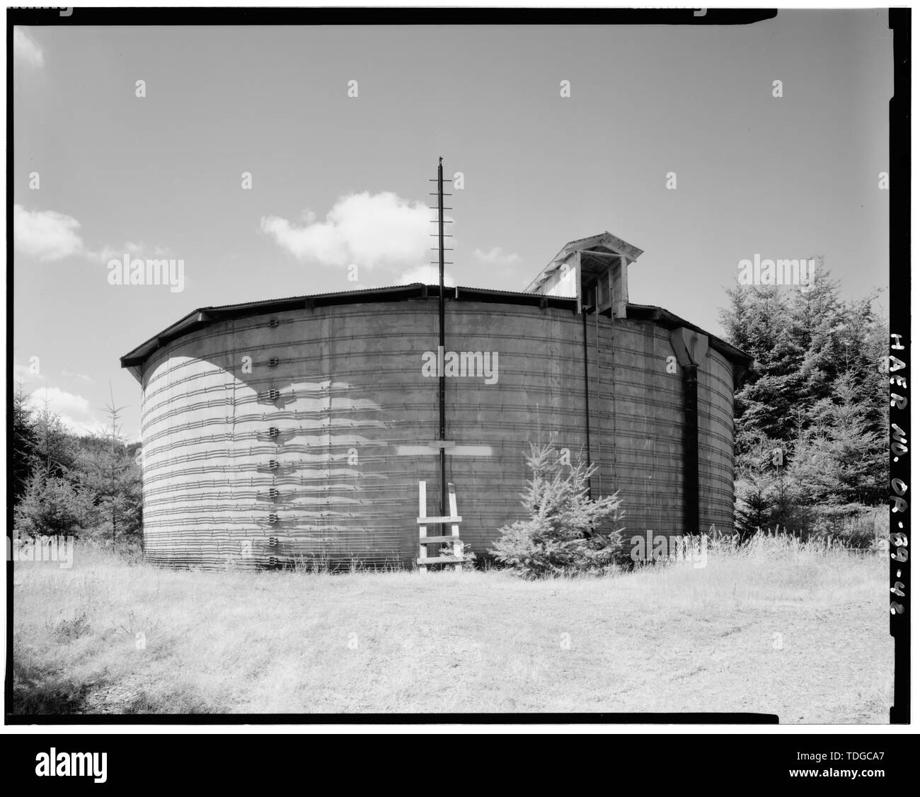 NORTH ELEVATION UPPER WATER TANK, LOCATED IMMEDIATELY SOUTH OF MILL ...