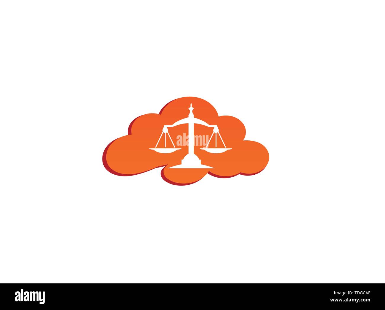 Balance symbol scales logo design illustration, law symbol in a cloud ... Balance symbol scales logo design illustration, law symbol in a cloud ...