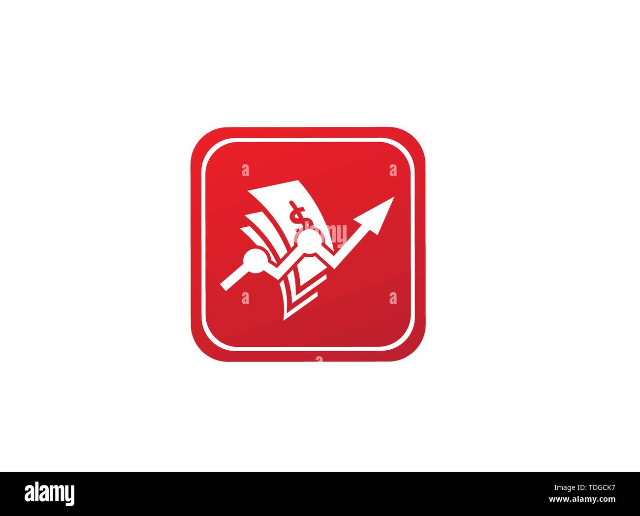 Money Arrow Chart Finance for logo design illustration in the shape ...