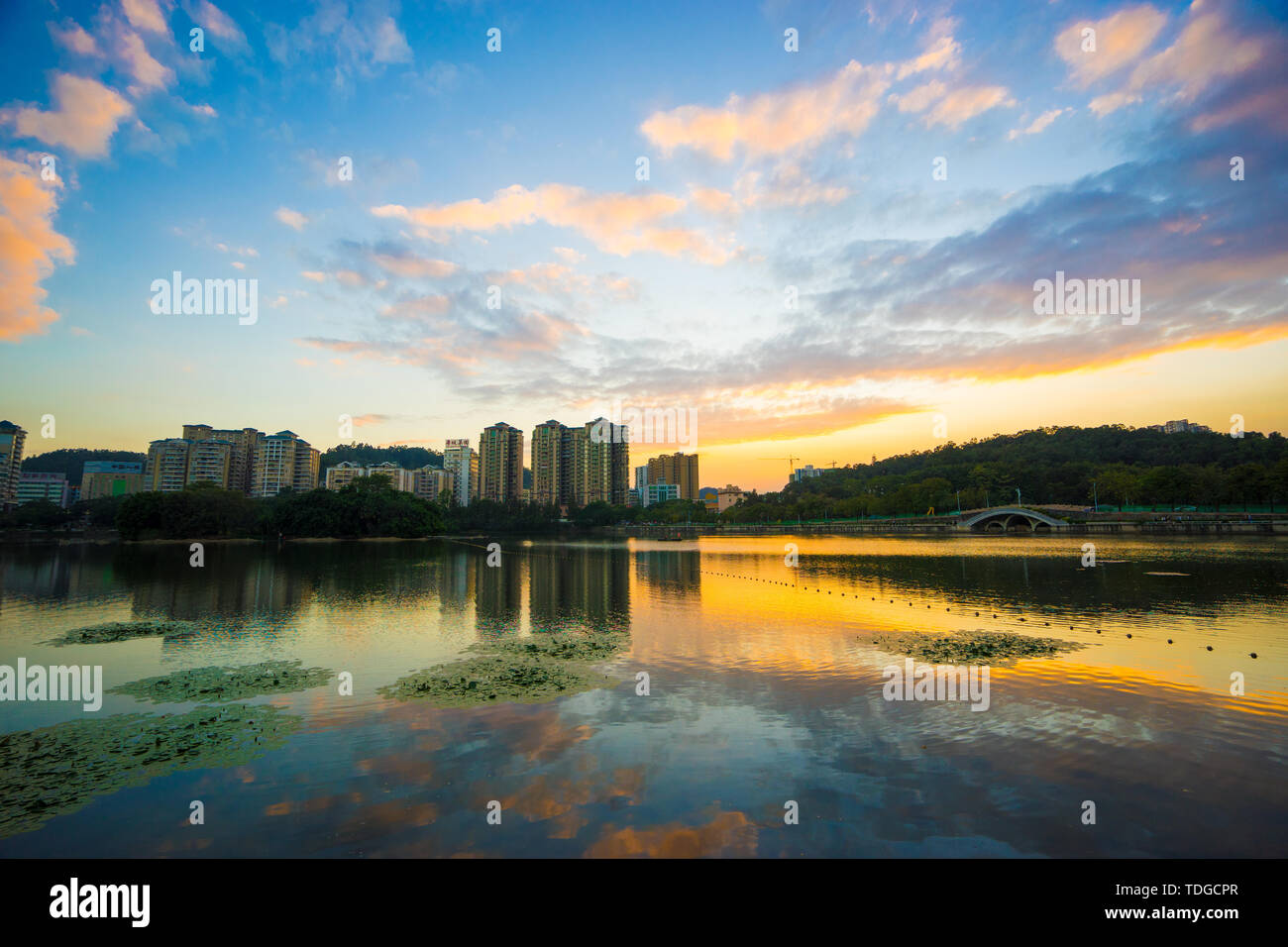 South Lake Landscape of West Lake Scenic Area in Huizhou Stock Photo ...