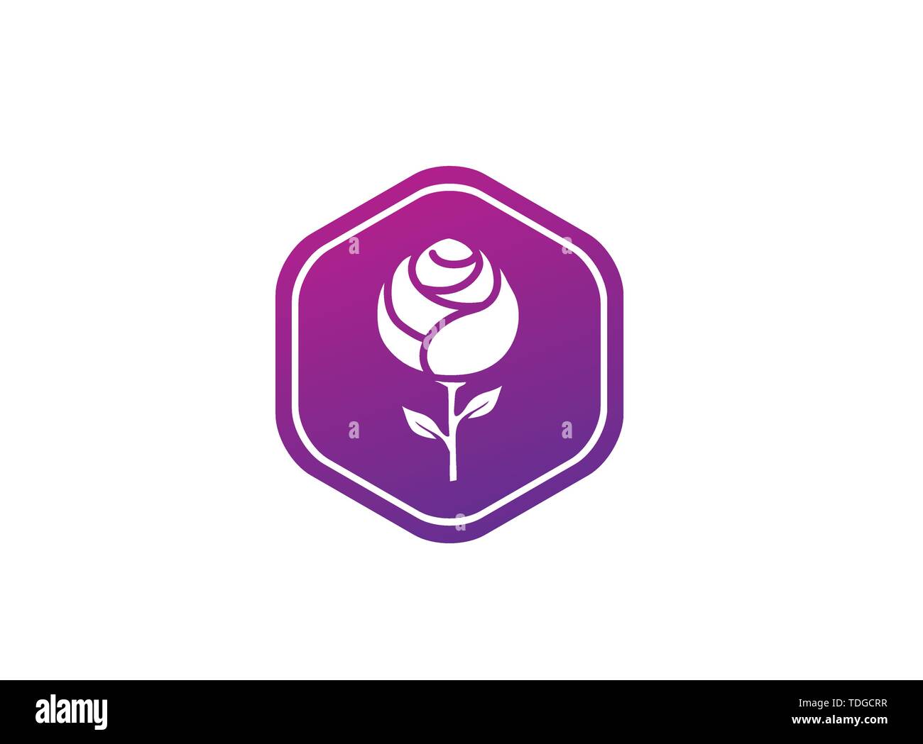 Rose with leaves and long leg flower in the shape for logo design ...