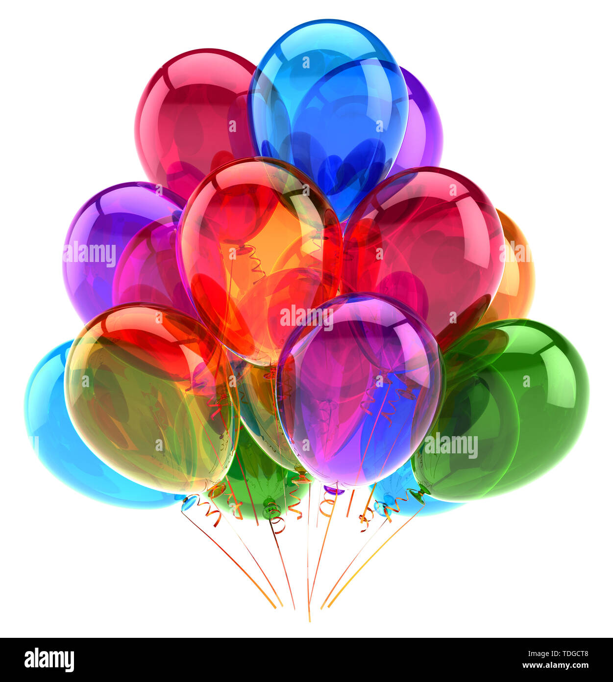 Balloons party happy birthday decoration beautiful multicolored ...