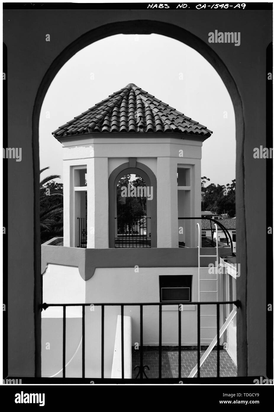 NORTH TOWER FRAMED BY ARCH - U.S. Naval Hospital, Administration ...