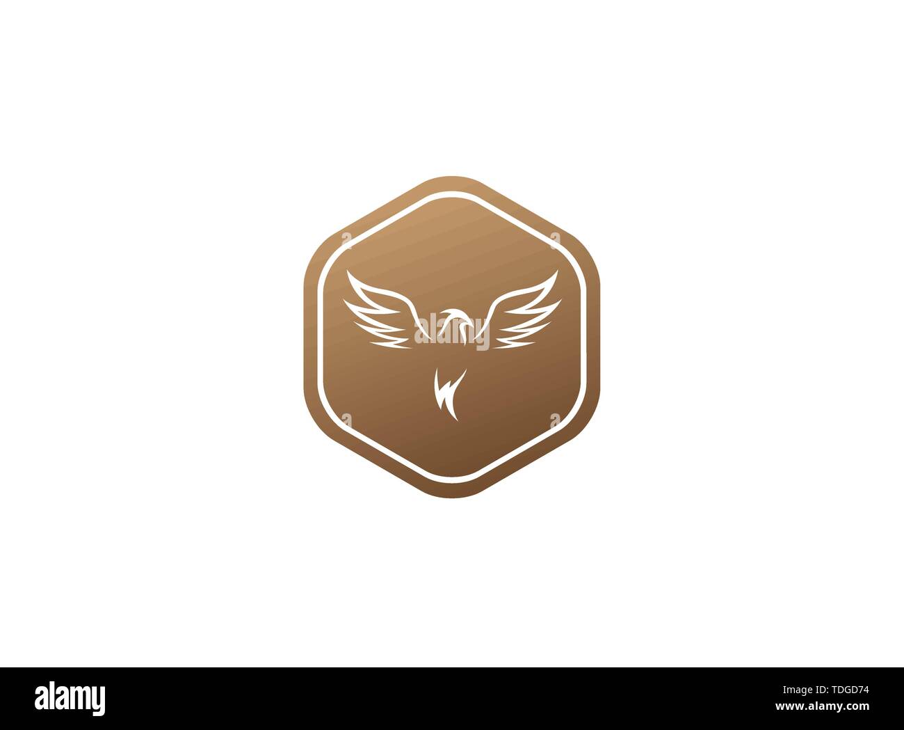 Phoenix flying bird and eagle open wings Logo Design illustration in ...