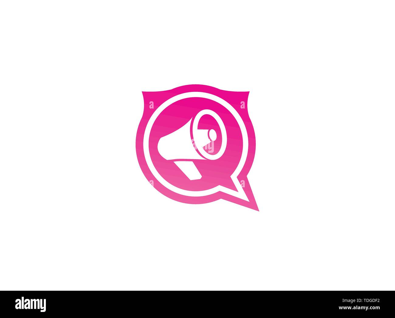 Megaphone and Loudspeaker amplifier logo vector design illustration in ...