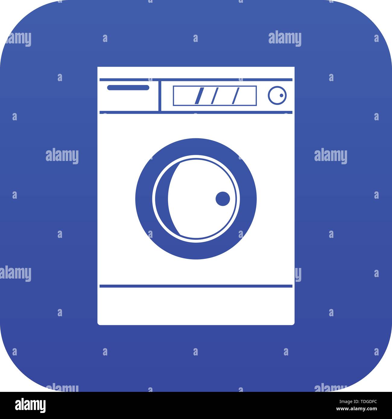 Washing machine icon digital blue Stock Vector Image & Art - Alamy