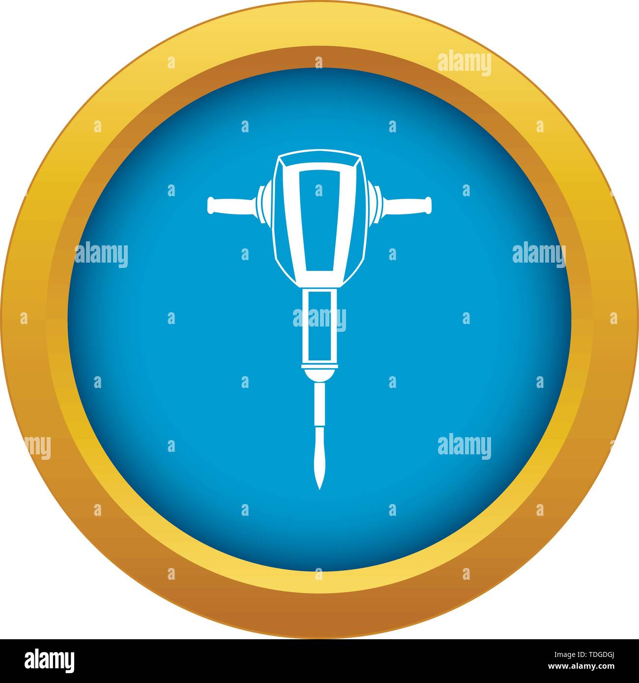Pneumatic plugger hammer icon blue vector isolated Stock Vector Image ...