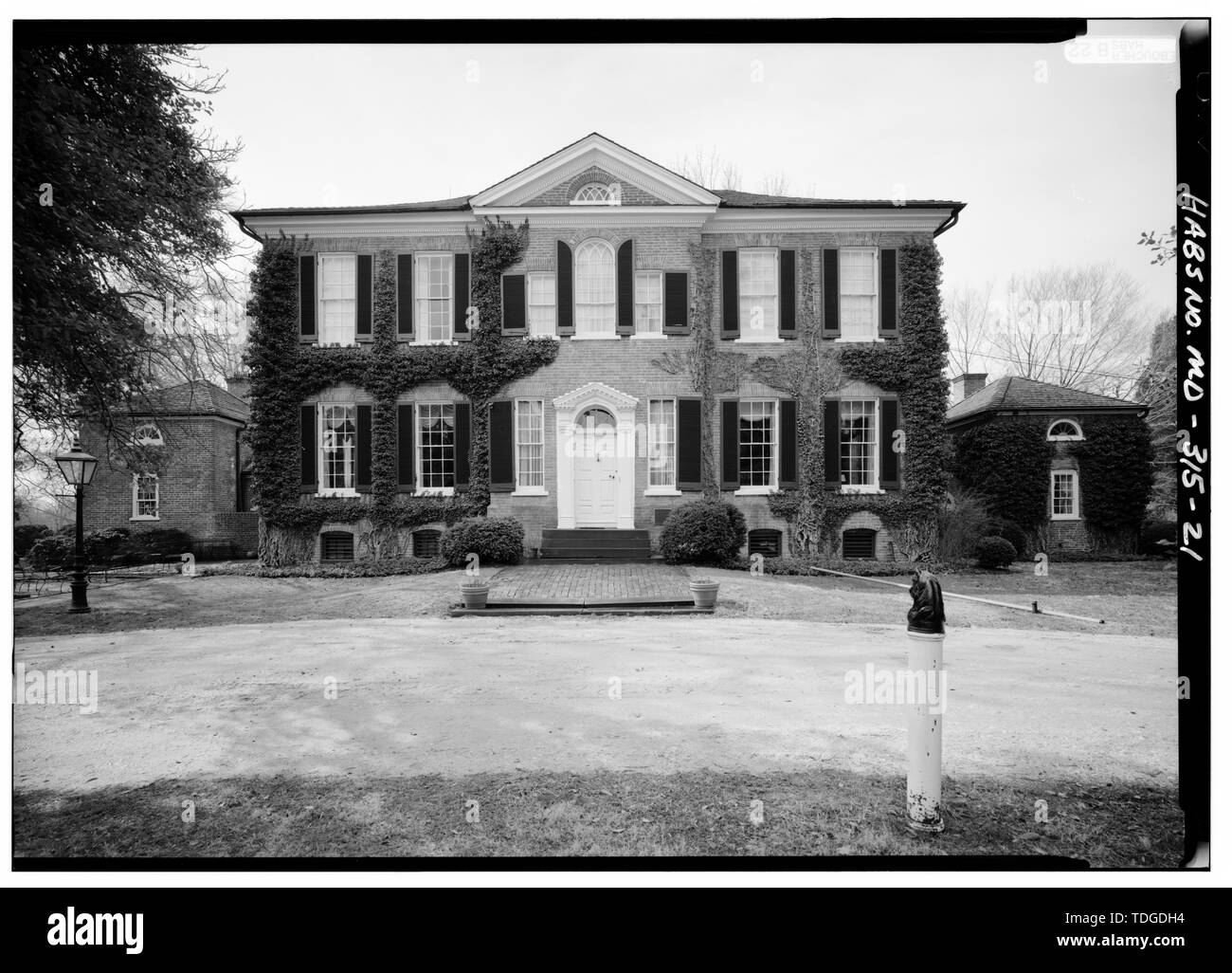 NORTHEAST (FRONT) ELEVATION, WITHOUT SCALE - Poplar Hill, 7606 Woodyard ...