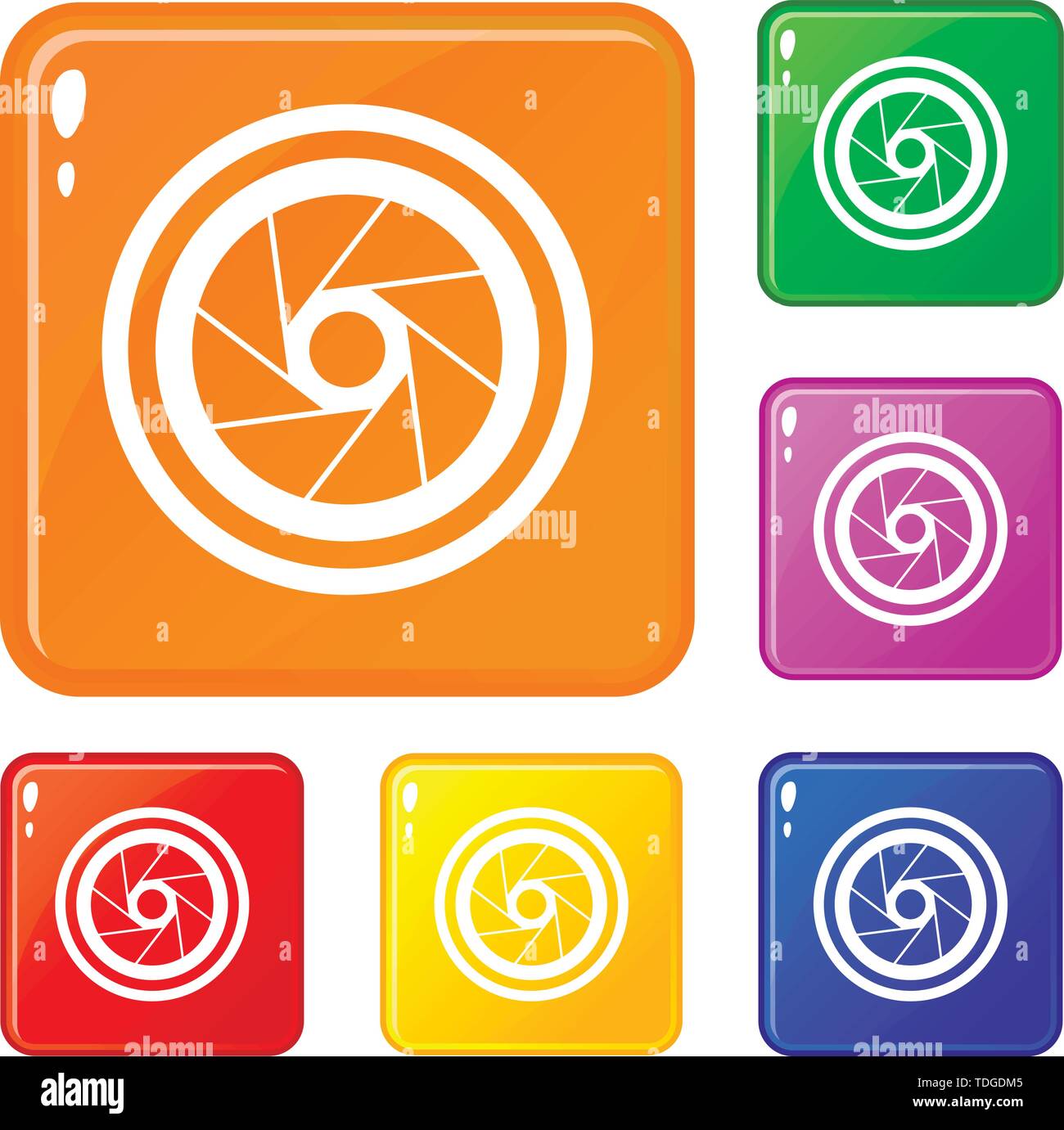 Big objective icons set vector color Stock Vector Image & Art - Alamy