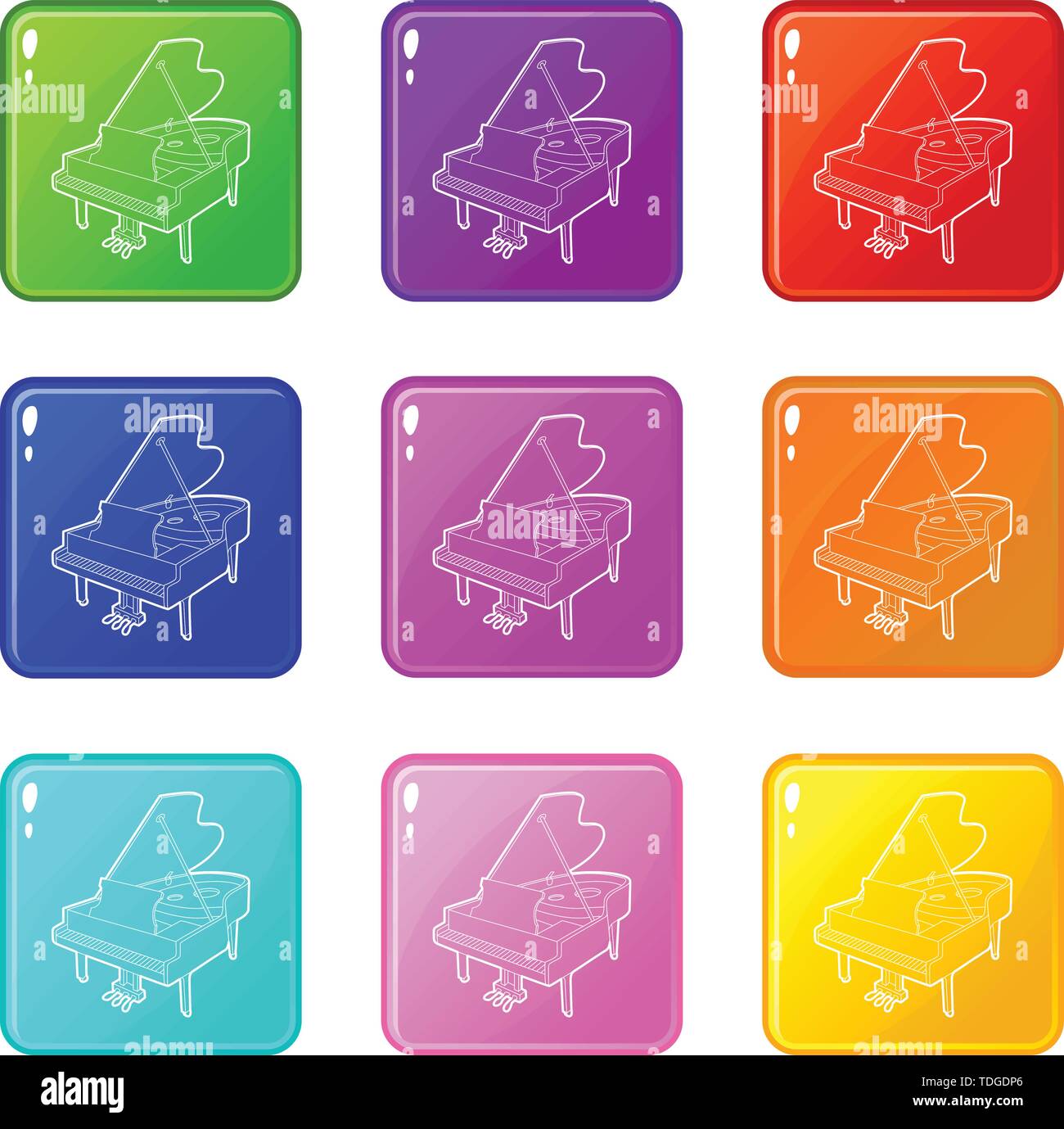 Grand piano 3d Stock Vector Images - Alamy