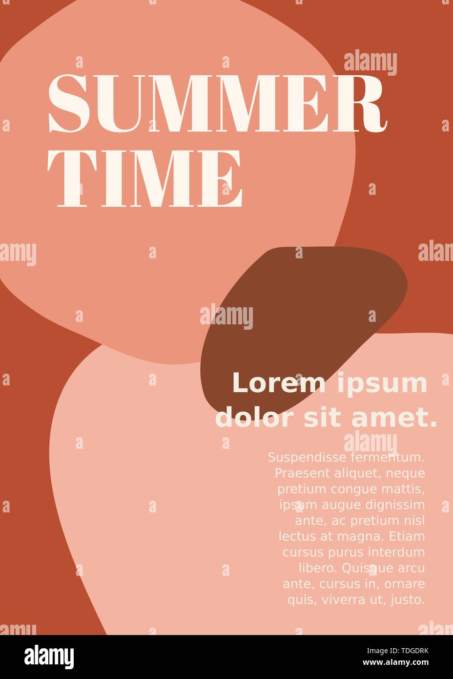 Organic shapes in pastel colors with sample text layout. Modern and ...