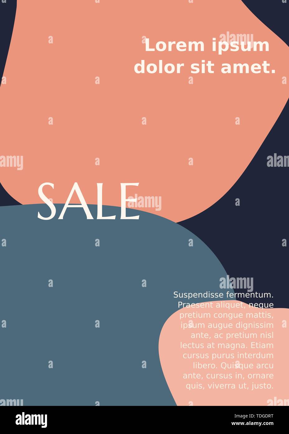 Organic shapes in pastel colors with sample text layout. Modern and ...
