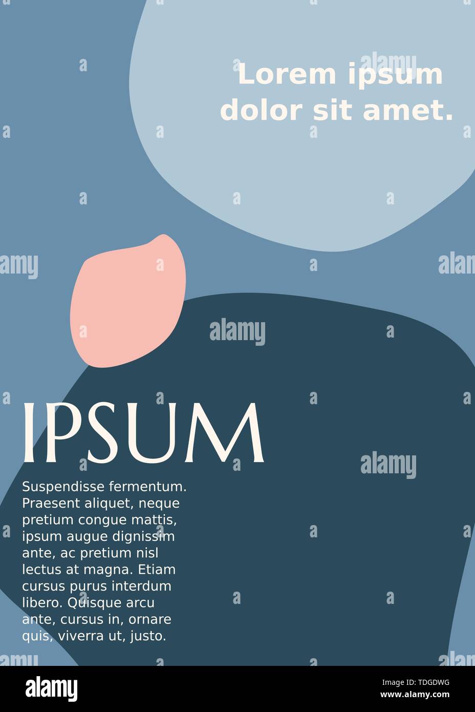 Organic shapes in pastel colors with sample text layout. Modern and ...