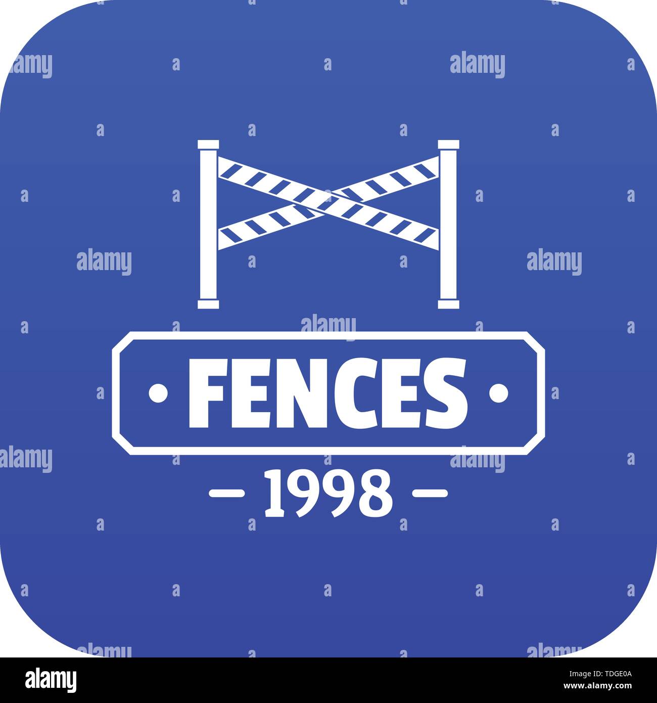 Fence police icon blue vector Stock Vector Image & Art - Alamy