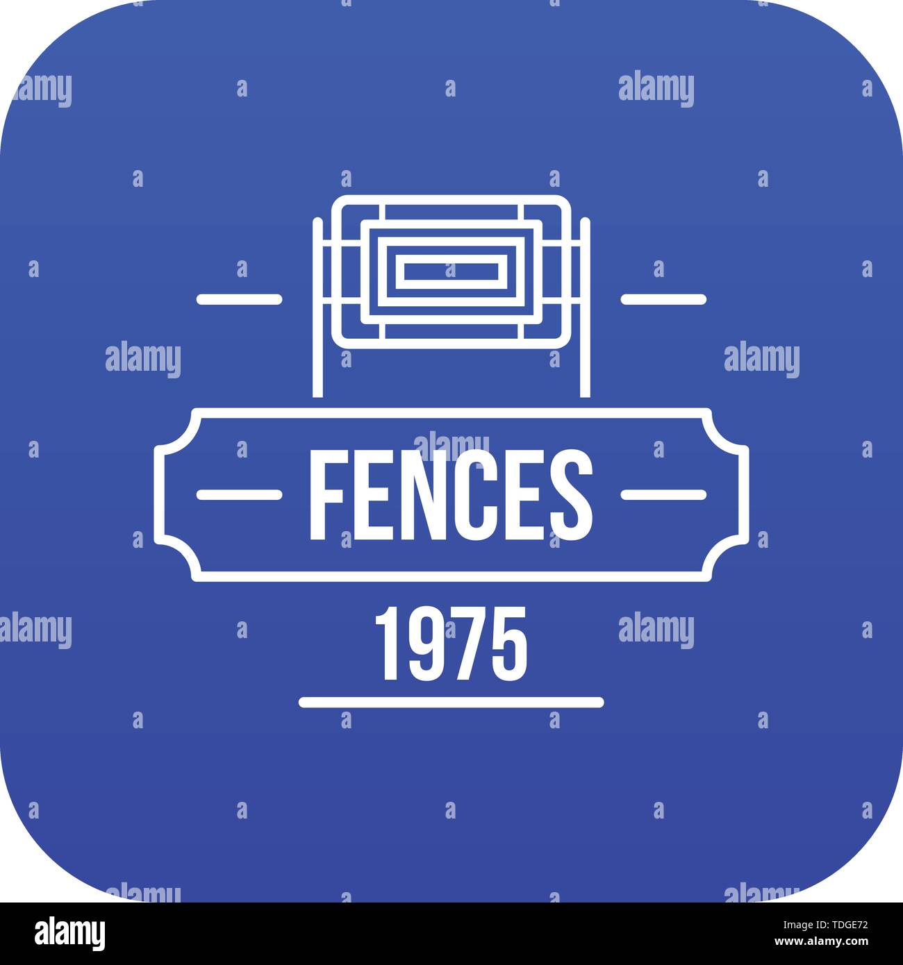 Fence modern icon blue vector Stock Vector Image & Art - Alamy