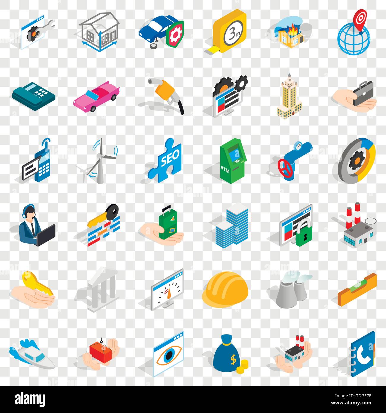 Unrest icons set, isometric style Stock Vector Image & Art - Alamy