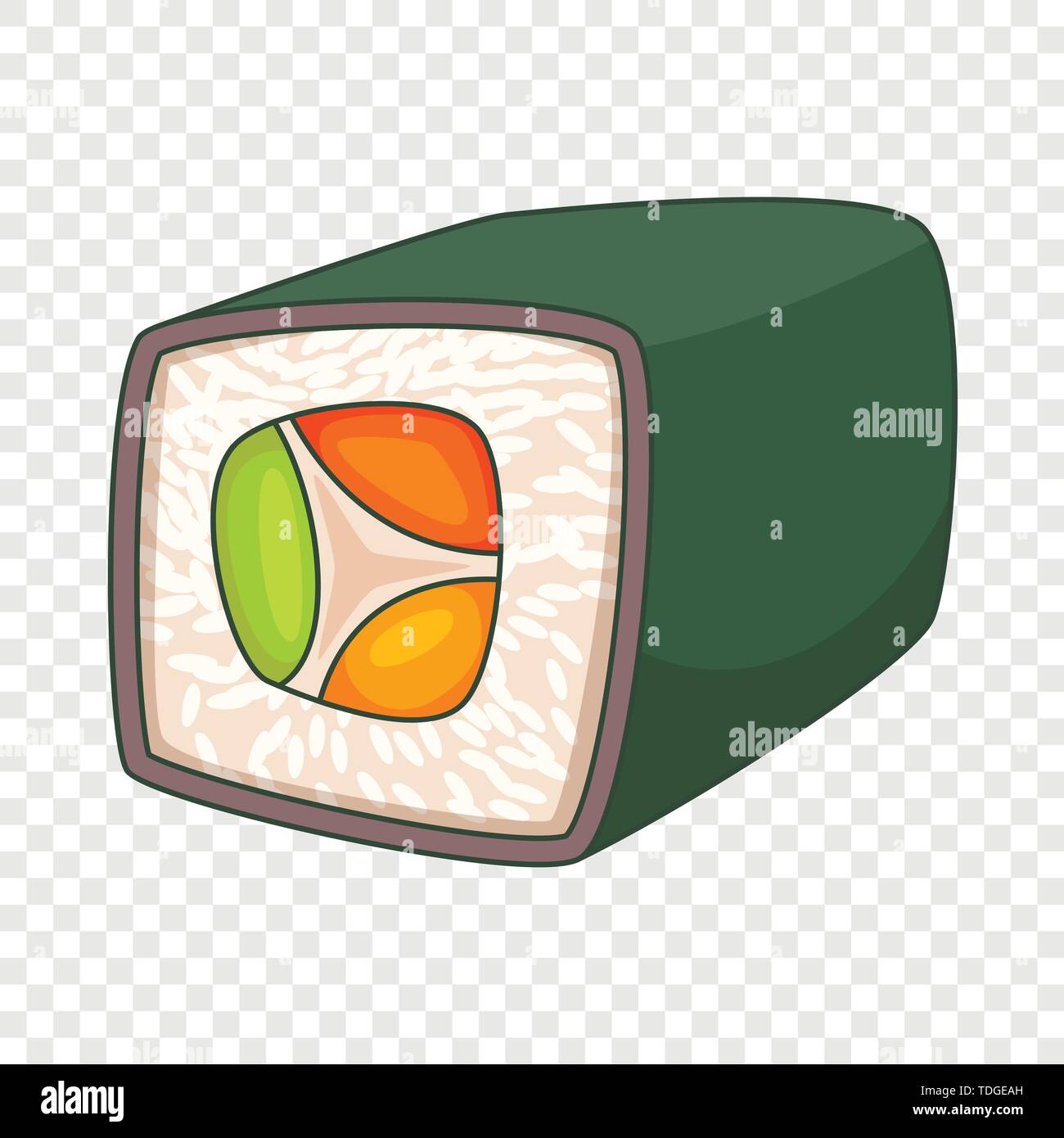Japan sushi roll icon, cartoon style Stock Vector Image & Art - Alamy