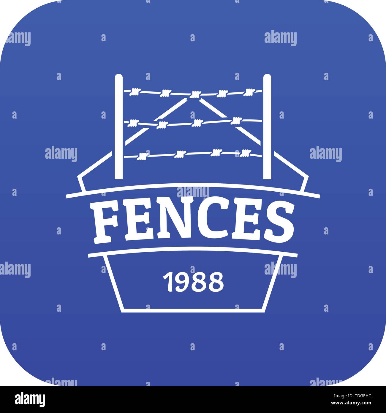 Fence prison icon blue vector Stock Vector Image & Art - Alamy