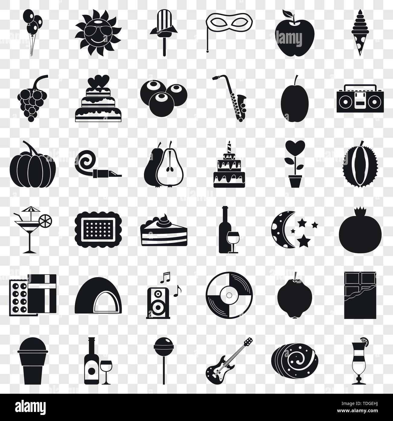 Surprise icons set, simple style Stock Vector Image & Art - Alamy