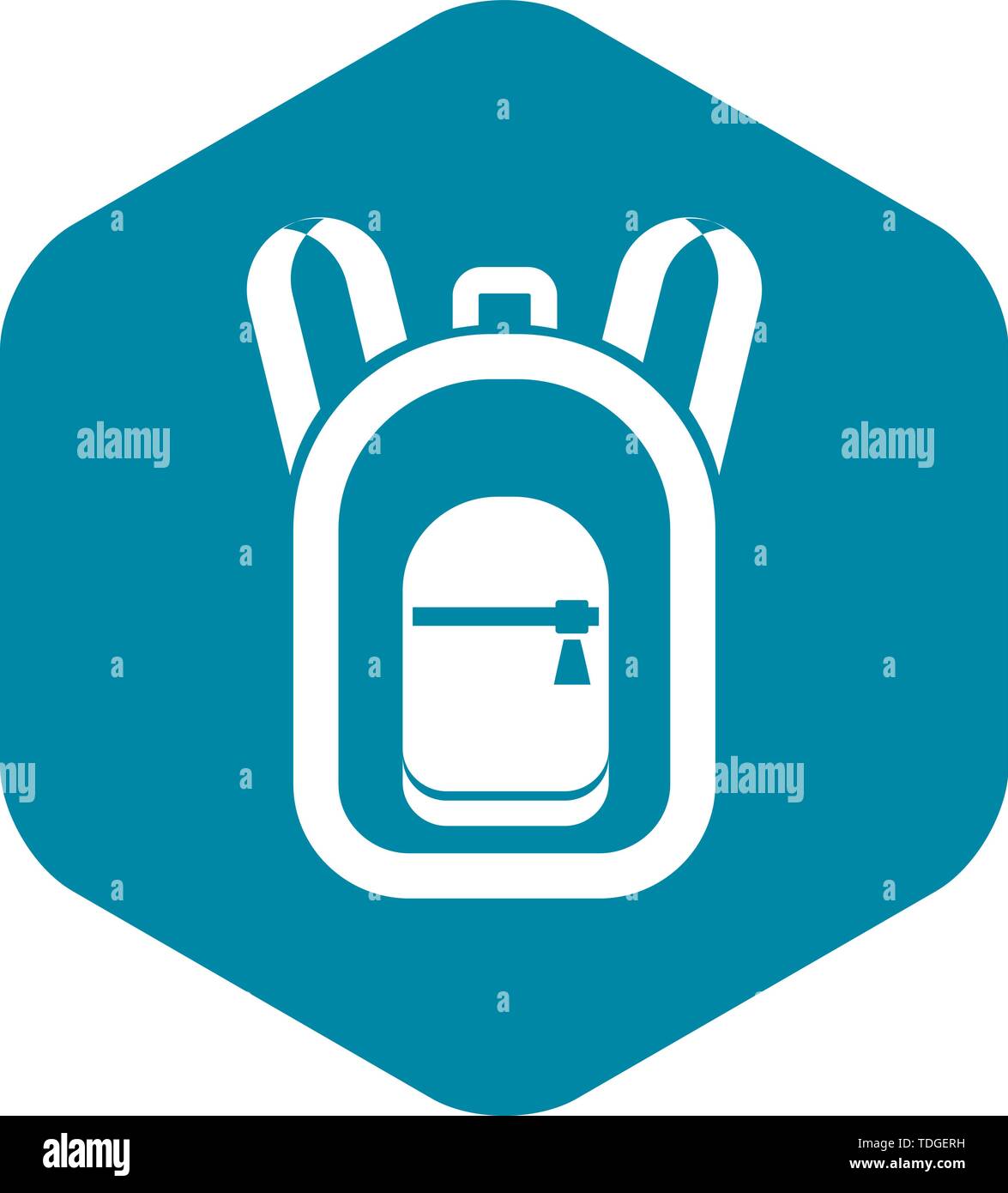 Backpack icon in simple style Stock Vector Image & Art - Alamy