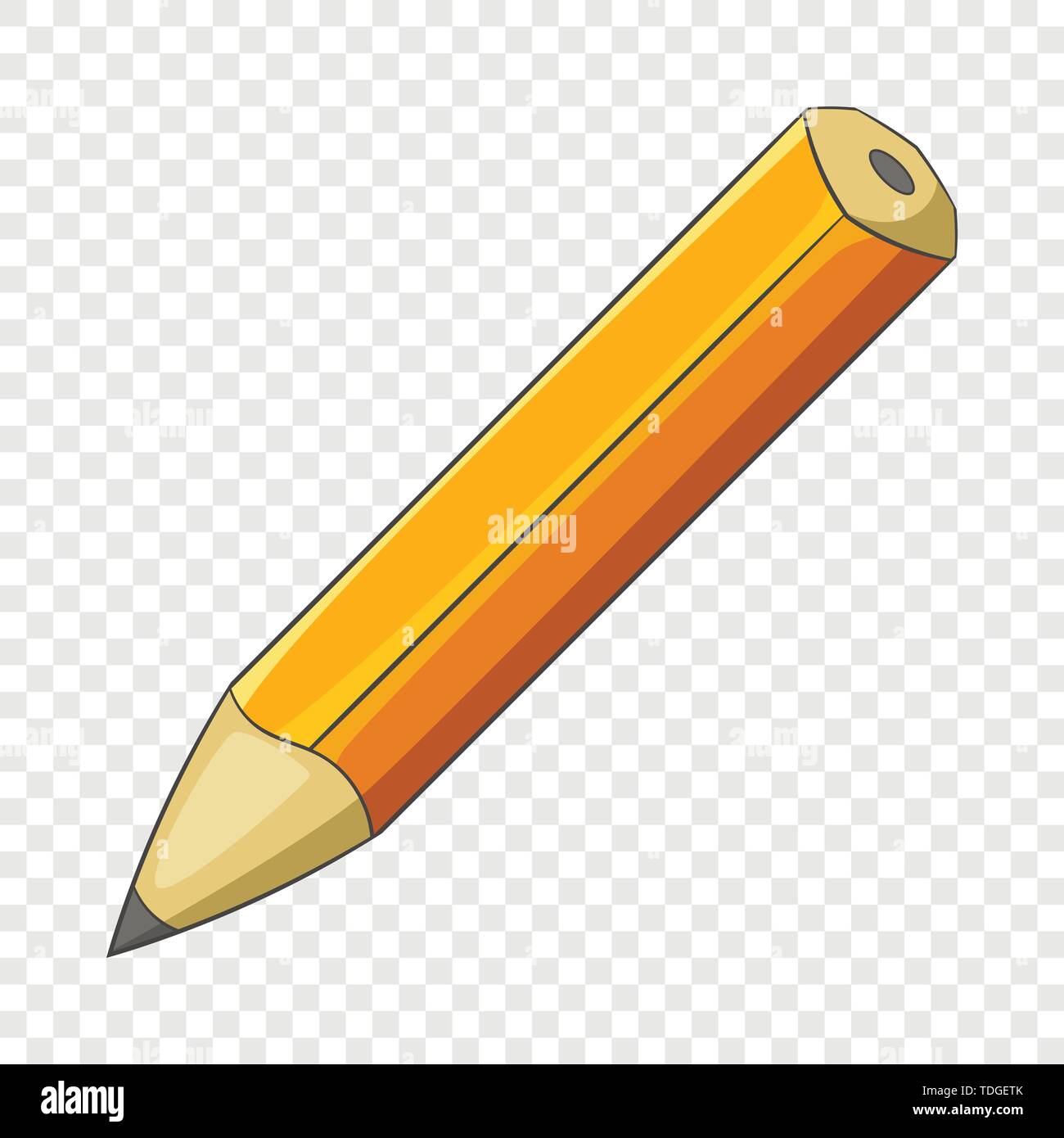 Yellow pencil icon, cartoon style Stock Vector Image & Art - Alamy