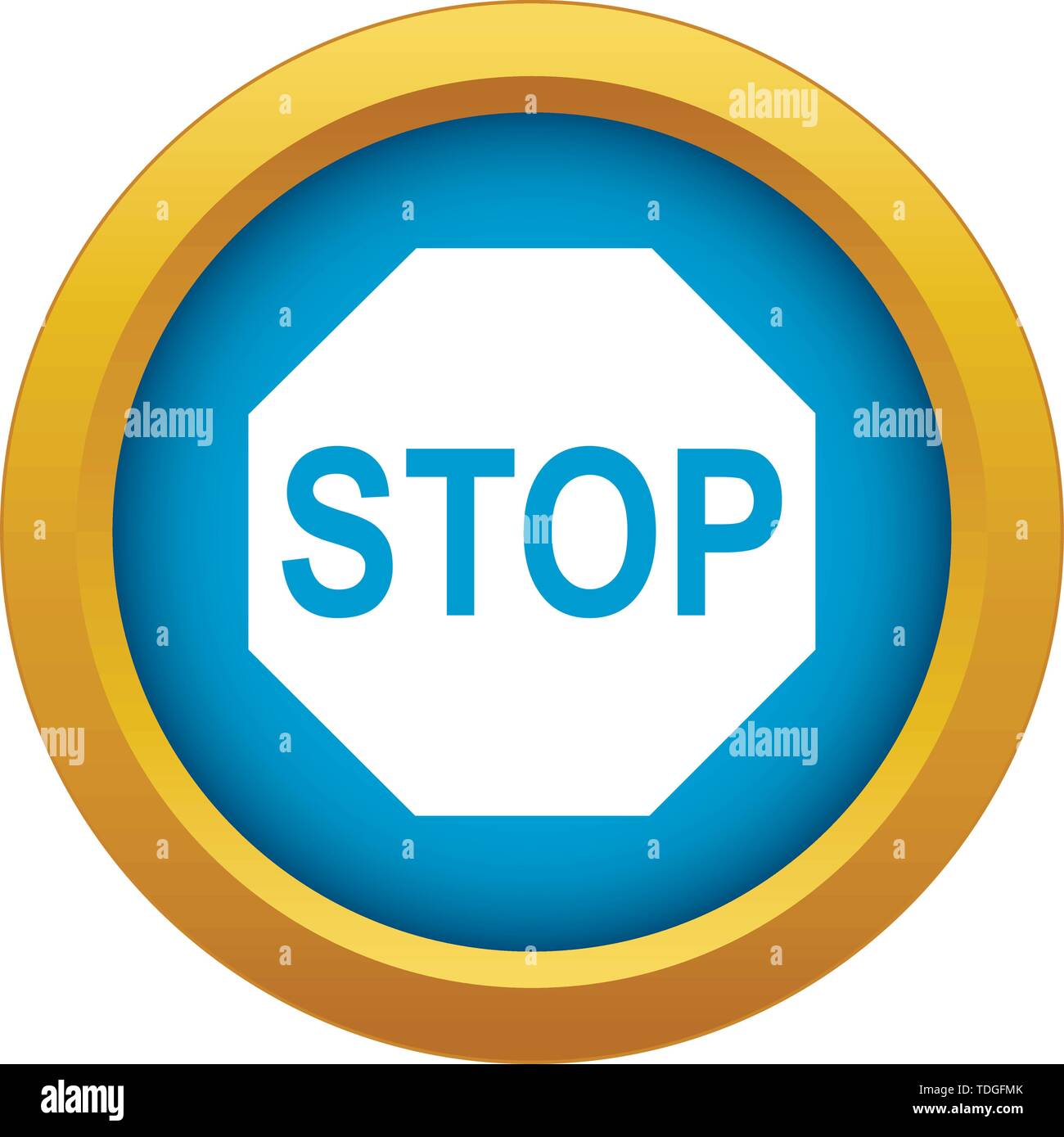 Stop sign icon blue vector isolated Stock Vector Image & Art - Alamy
