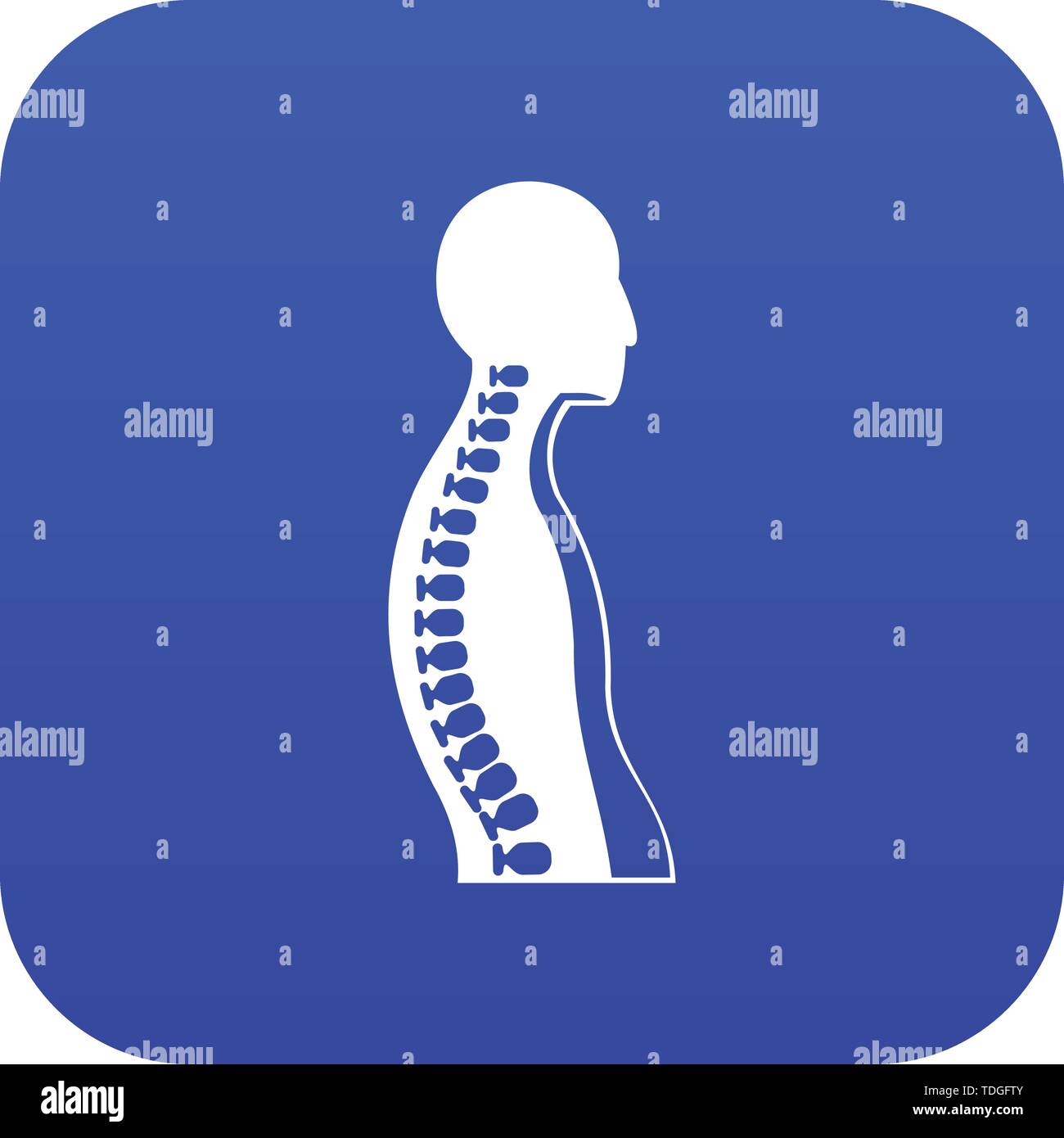 Human spine icon digital blue Stock Vector Image & Art - Alamy