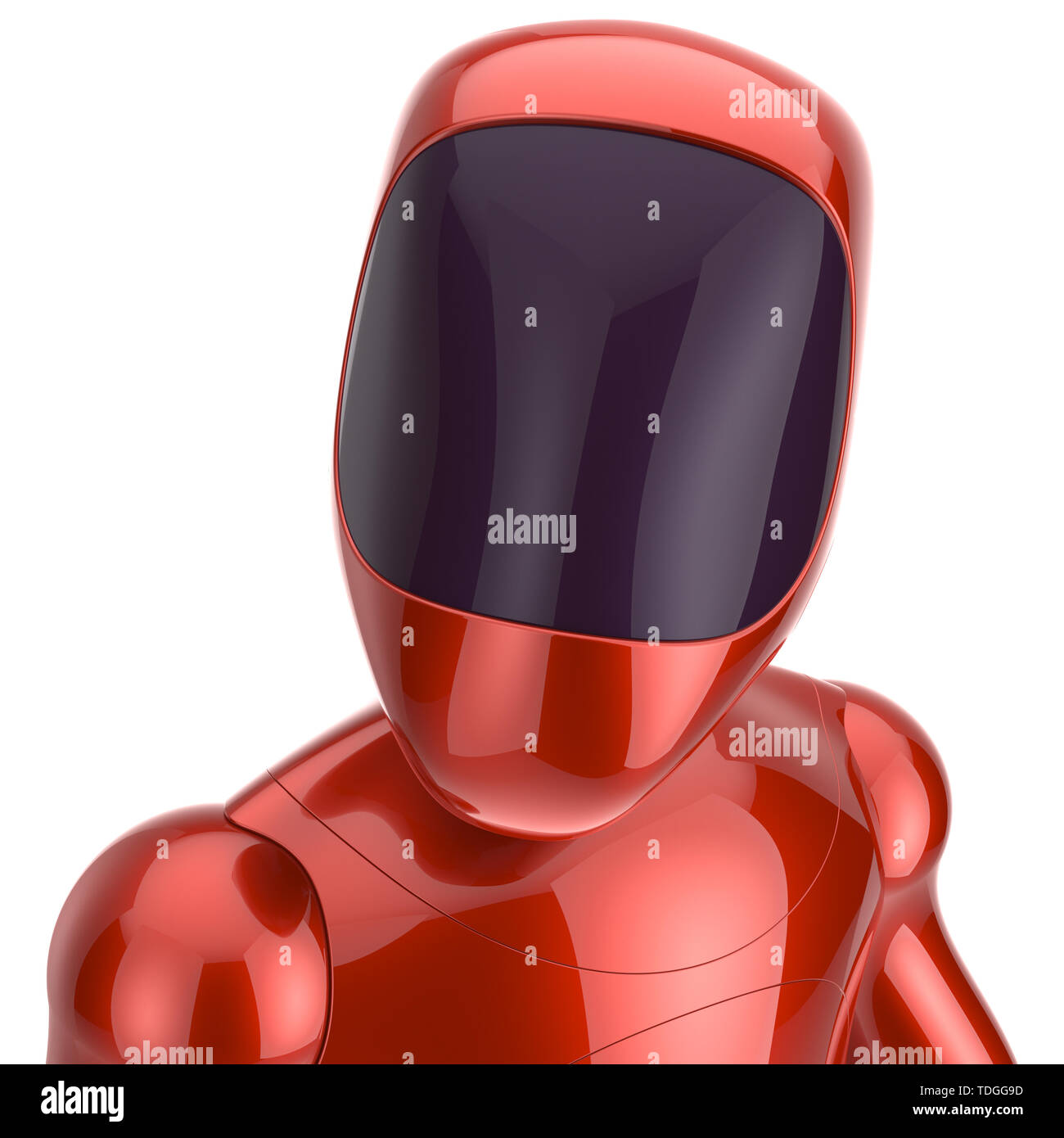 Robot cyborg dummy red futuristic bot spaceman concept. 3d render ...
