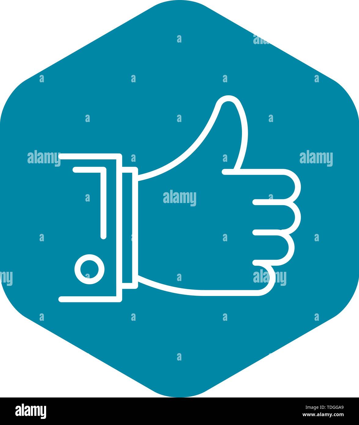Thumb up icon, outline style Stock Vector Image & Art - Alamy