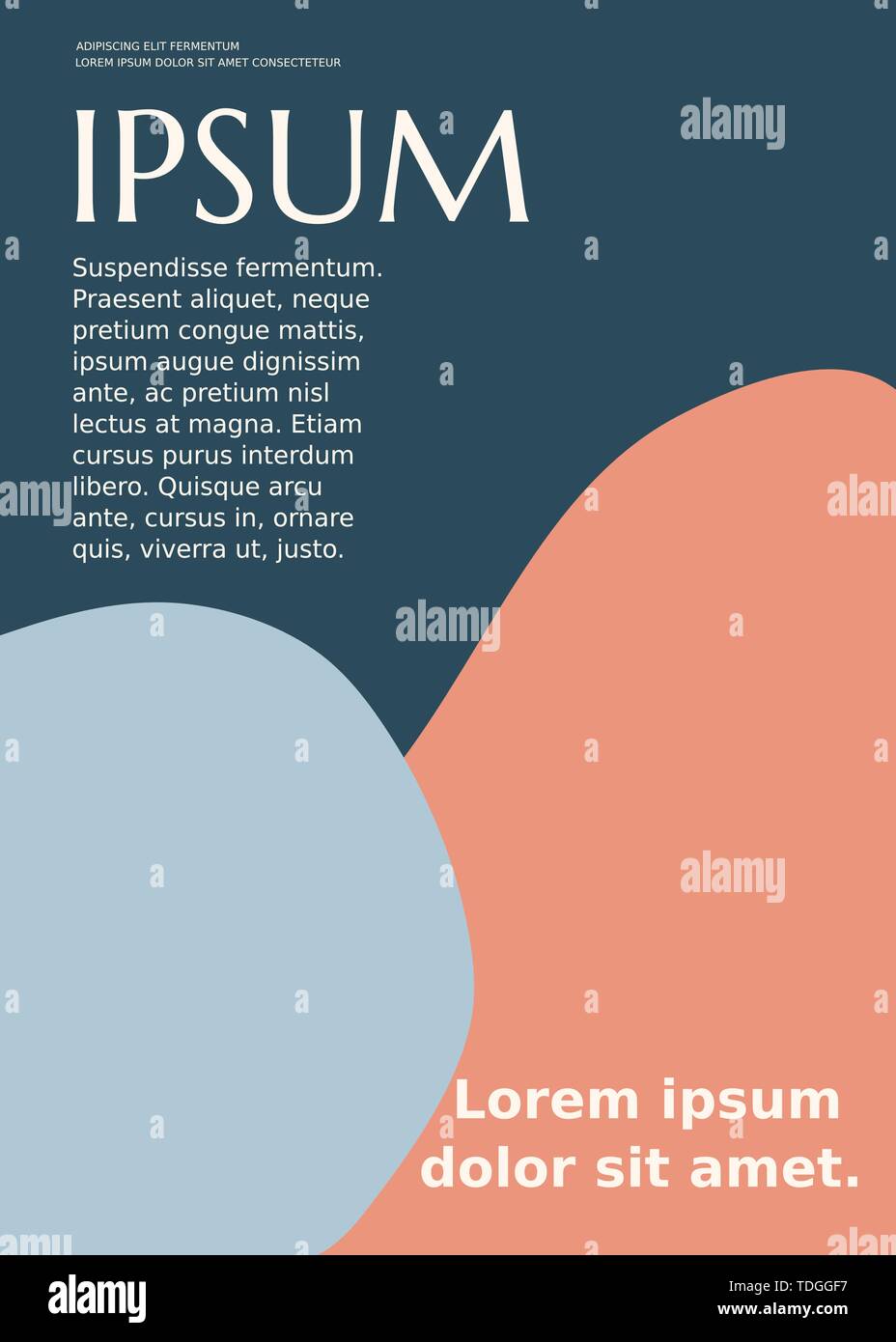 Organic shapes in pastel colors with sample text layout. Modern and ...