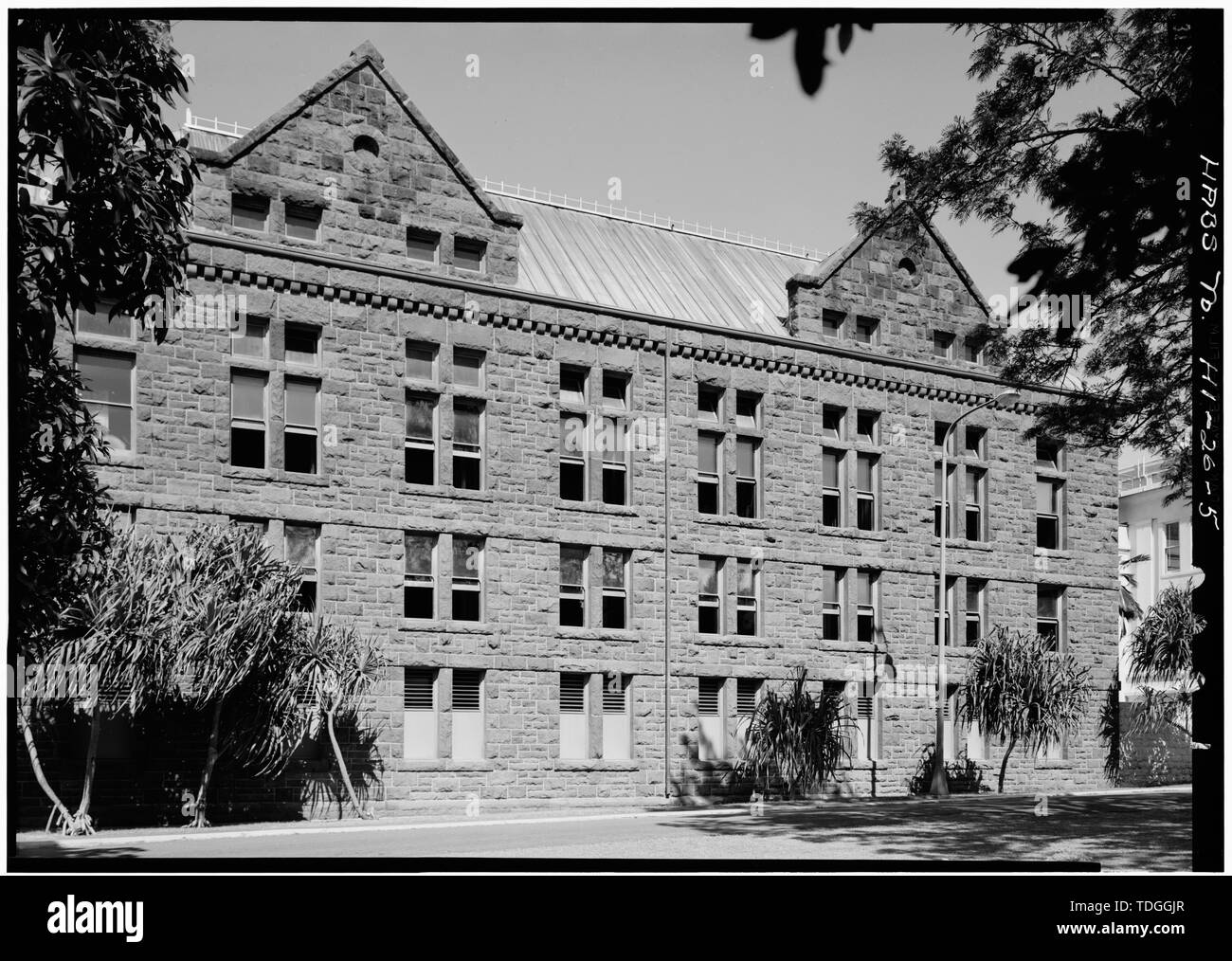 NORTHWEST ELEVATION - Bishop Museum, Main Building, Likelike Highway ...