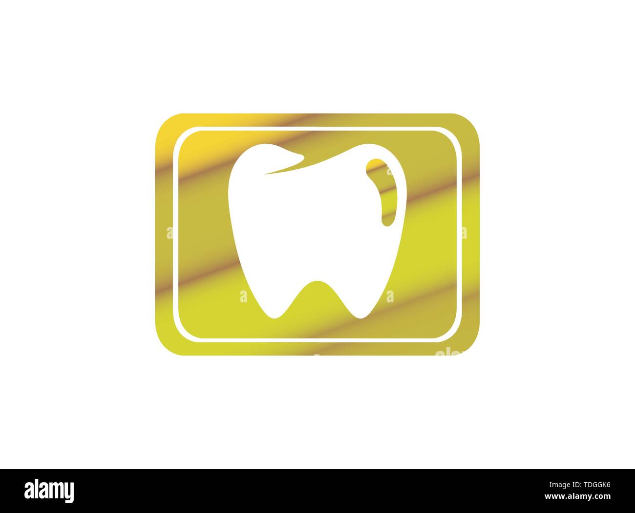 Teeth care symbol in the rectangle shape for dentist clinic logo design ...