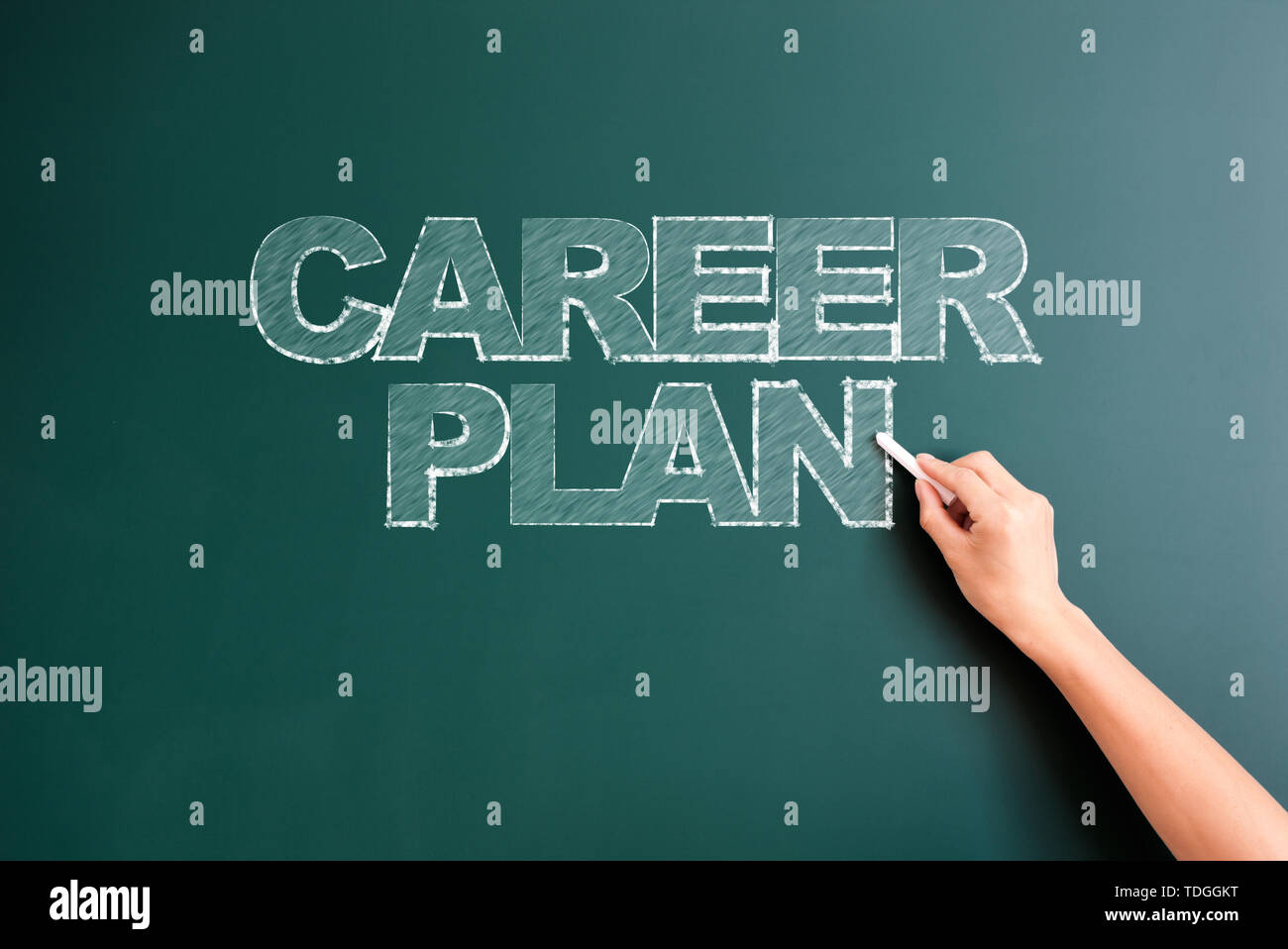 writing career plan on blackboard Stock Photo - Alamy