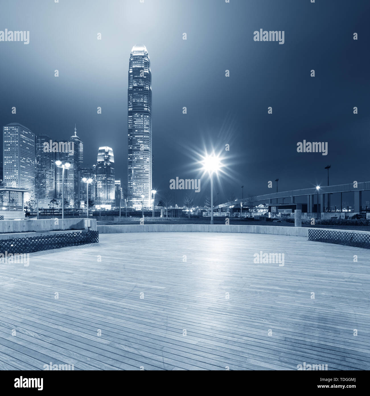 square with night modern building background Stock Photo - Alamy