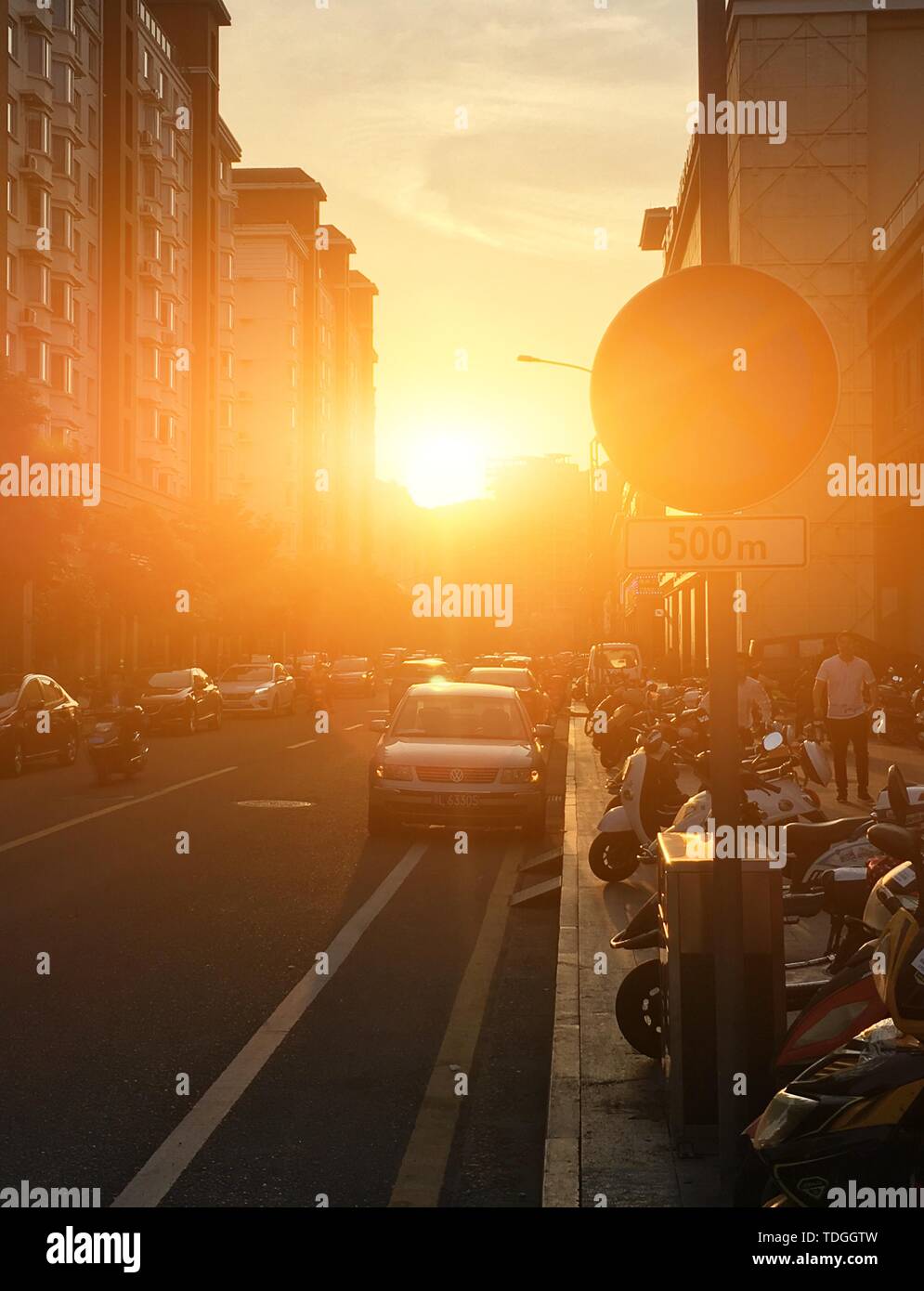 The city of backlight Stock Photo - Alamy