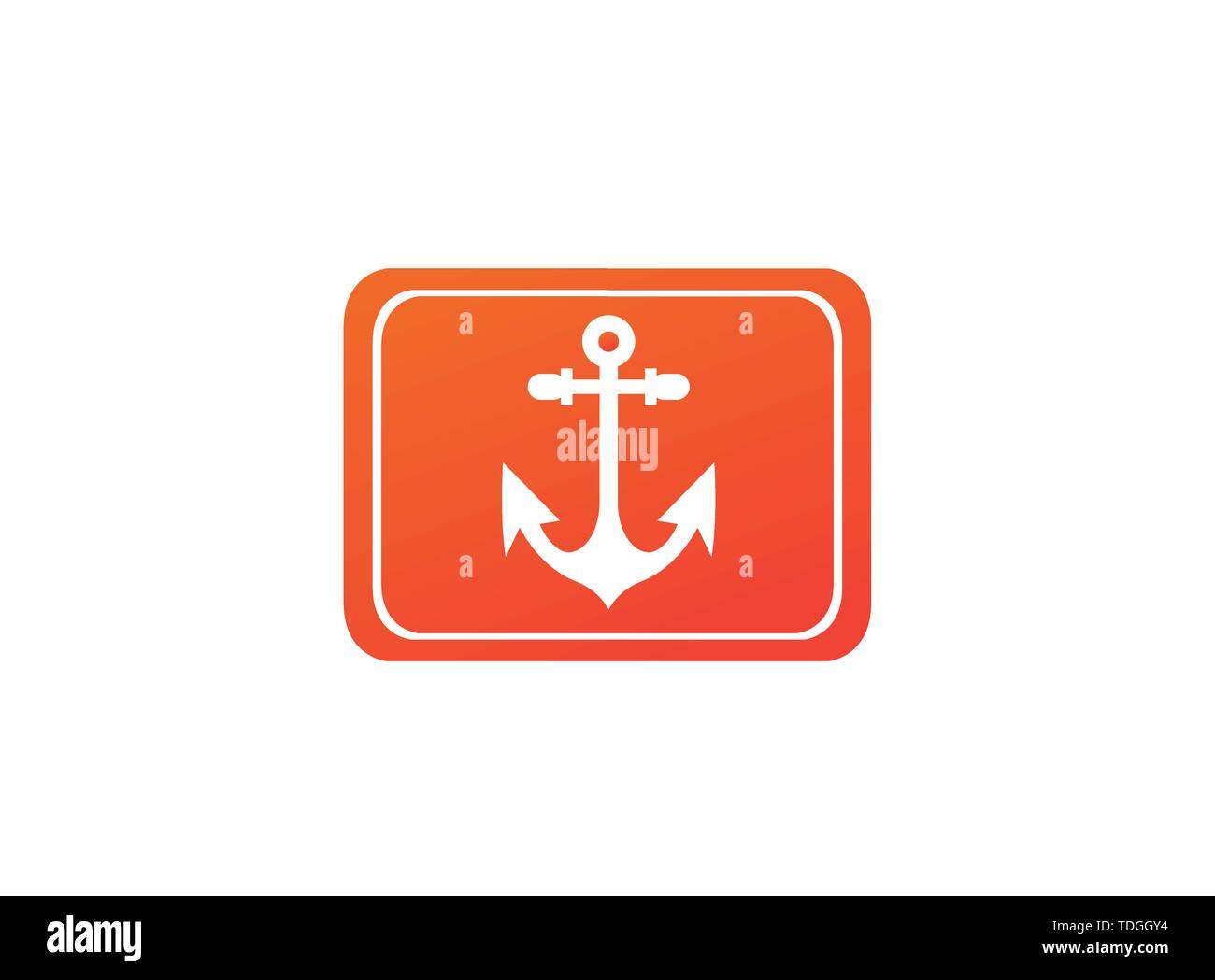 Anchor for boat and yacht logo design illustration in the shape icon ...