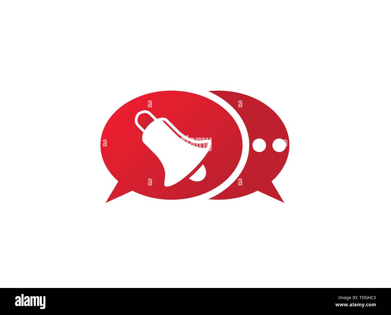 Bell ring for logo design illustration in chat icon Stock Vector Image ...