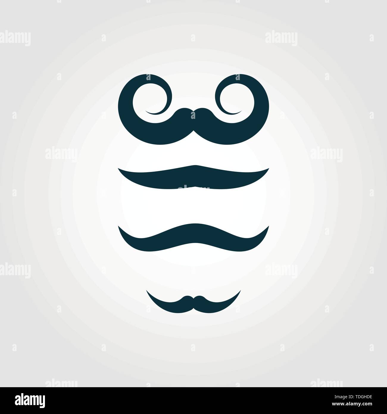 Curled moustache illustration hi-res stock photography and images - Alamy